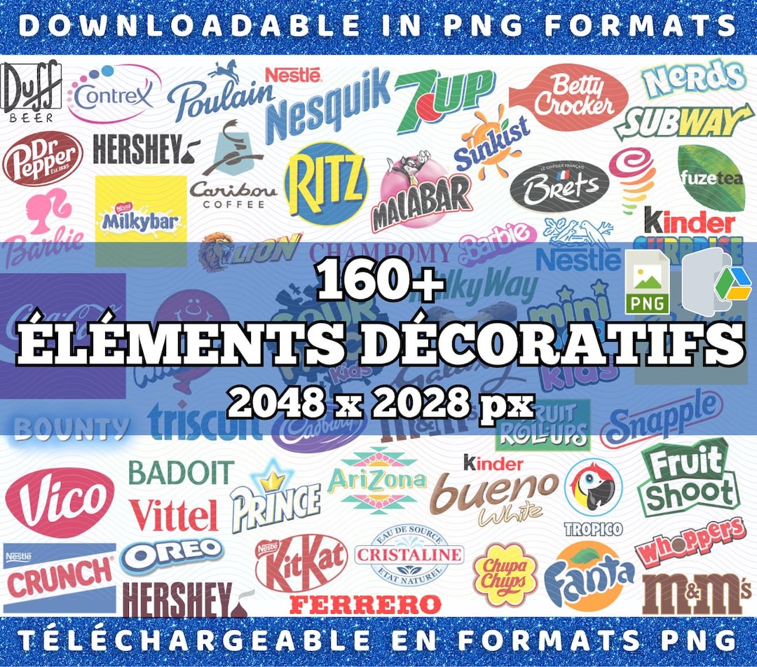 Pack of 160+ Popular Brand Logos | Transparent PNG | Instant Download ...