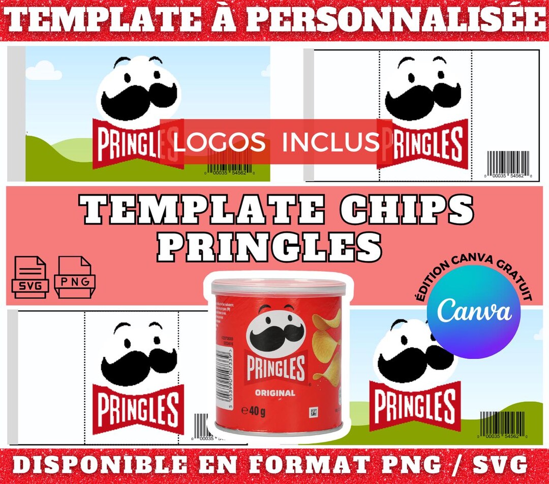 Pringles Chips Template Available on the Canva Platform, Offering Files ...