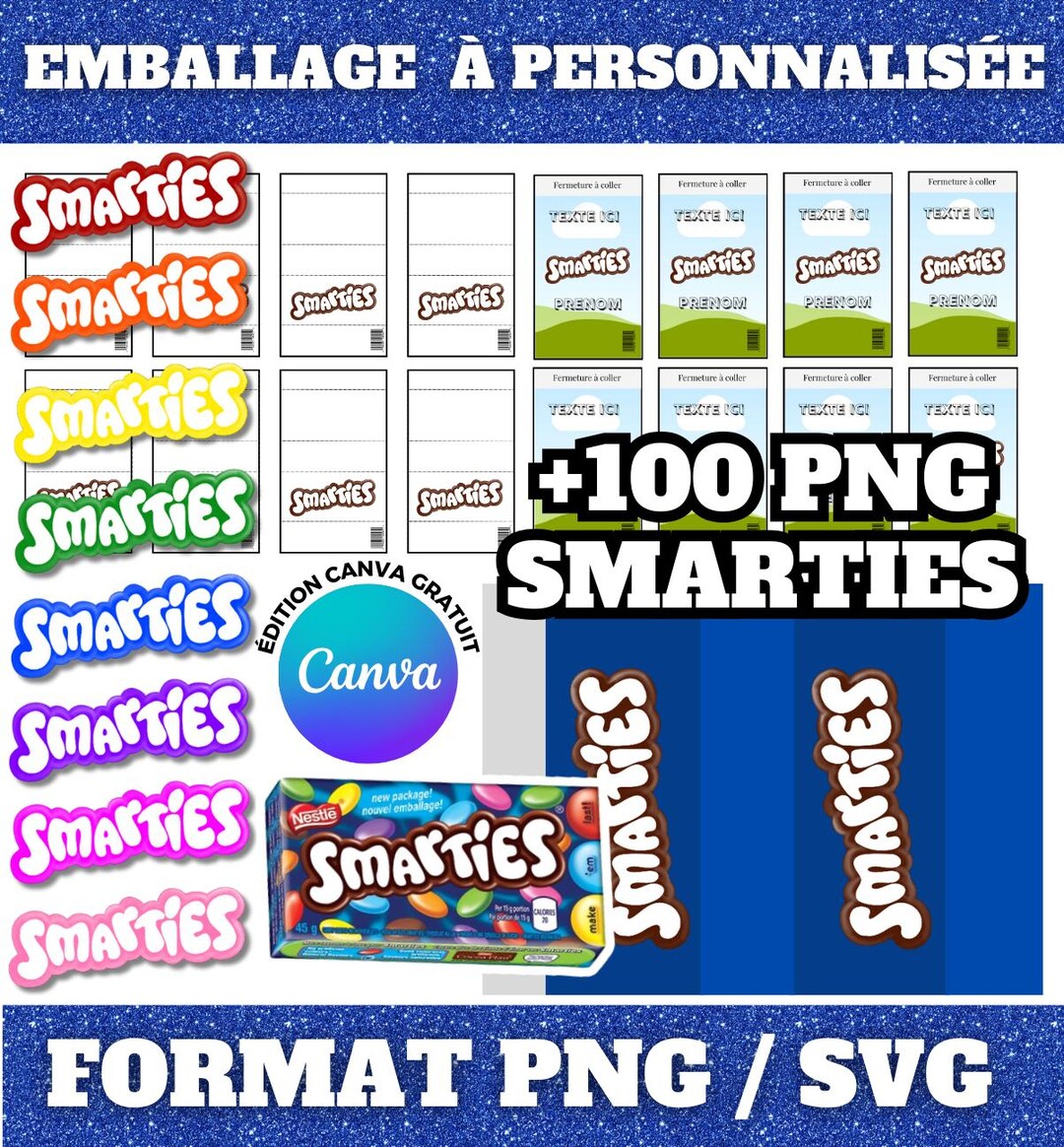 Customizable Smartire Mini Candy Packaging on Canva, Including Several ...