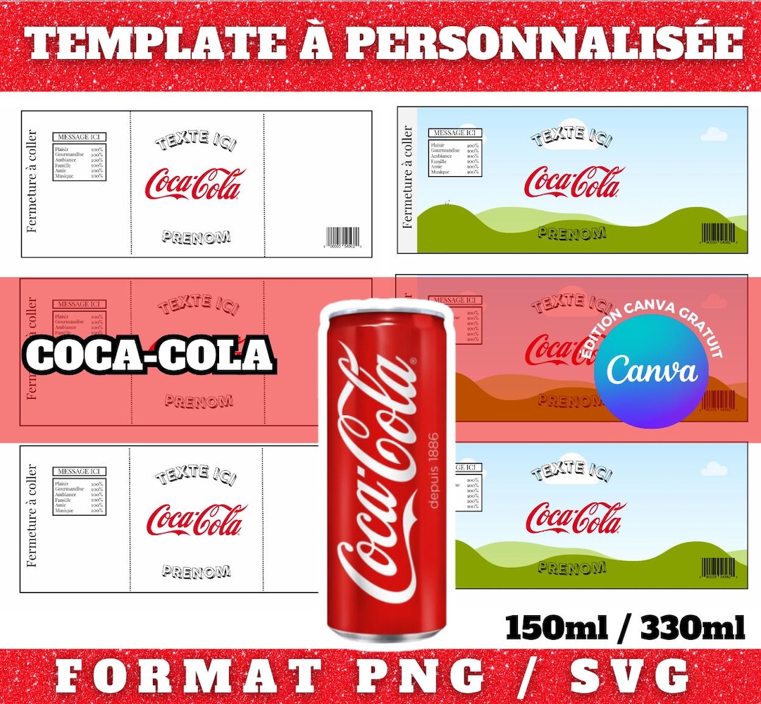 Coca-cola Can Template With Logos Included | Template in PNG / SVG ...