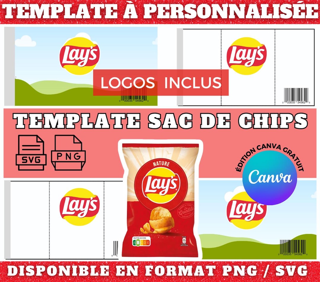 Lays Chips Bag Template Available on the Canva Platform, Offering Files ...