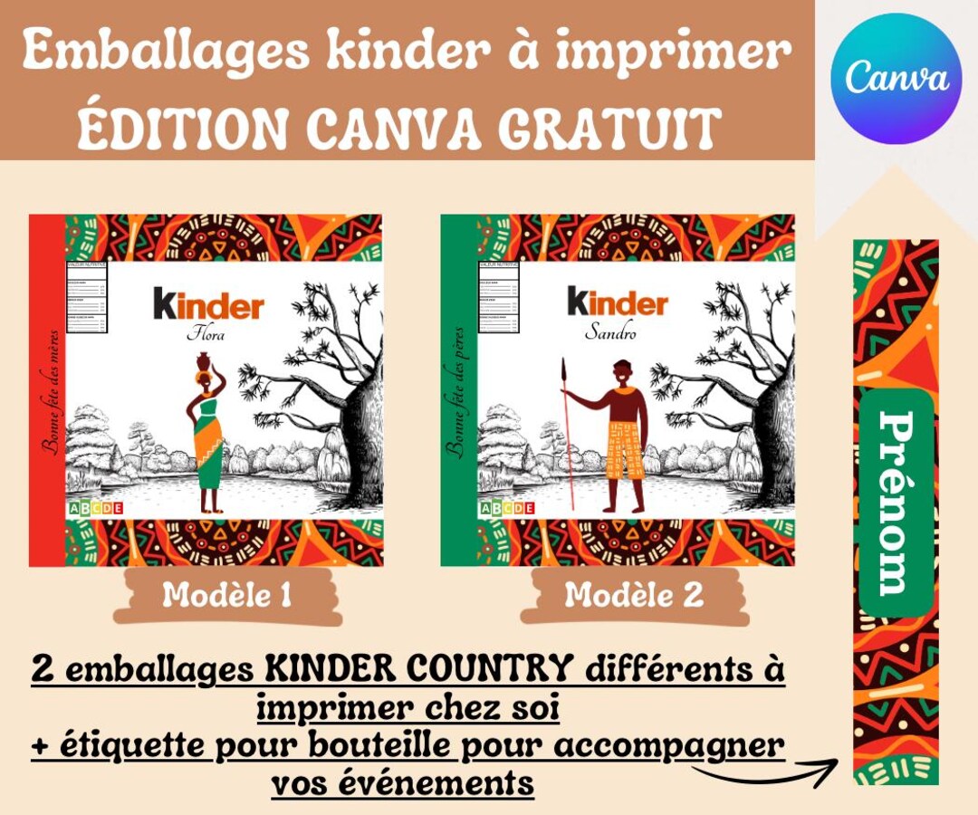 Kinder Packaging to Print - Etsy