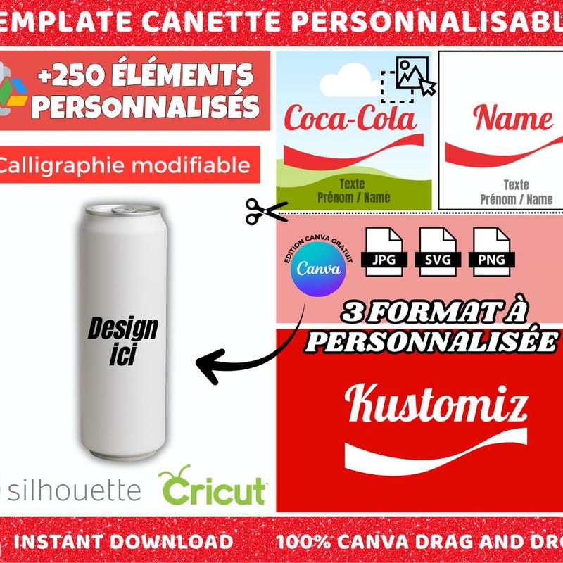 Coca Cola Label Template - Etsy