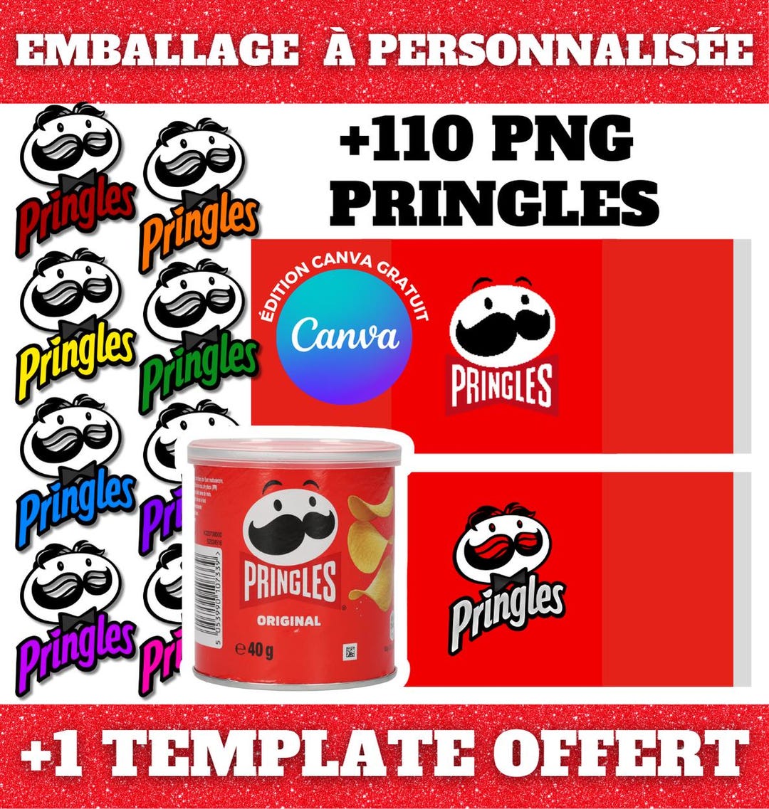 Customizable Pringles Packaging on Canva, Including Several Logos in ...