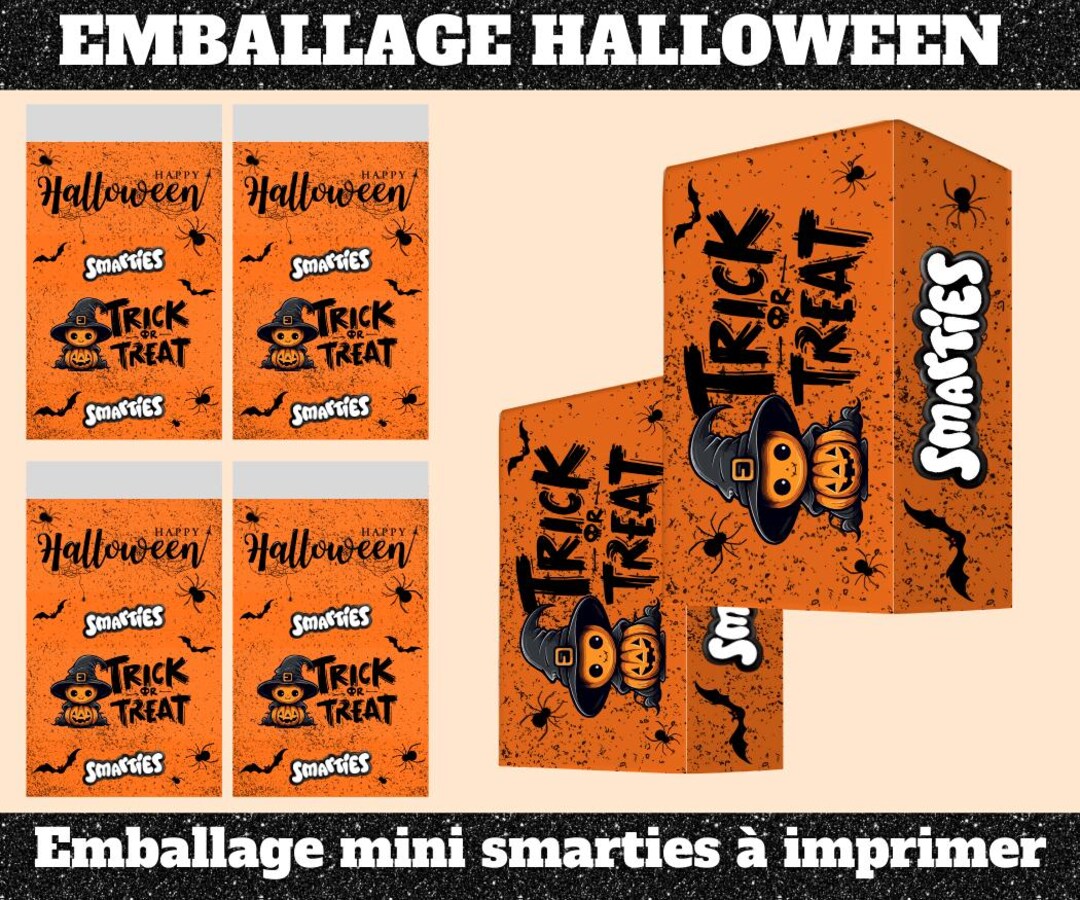 Mini Smarties Halloween Wrappers to Print - Etsy