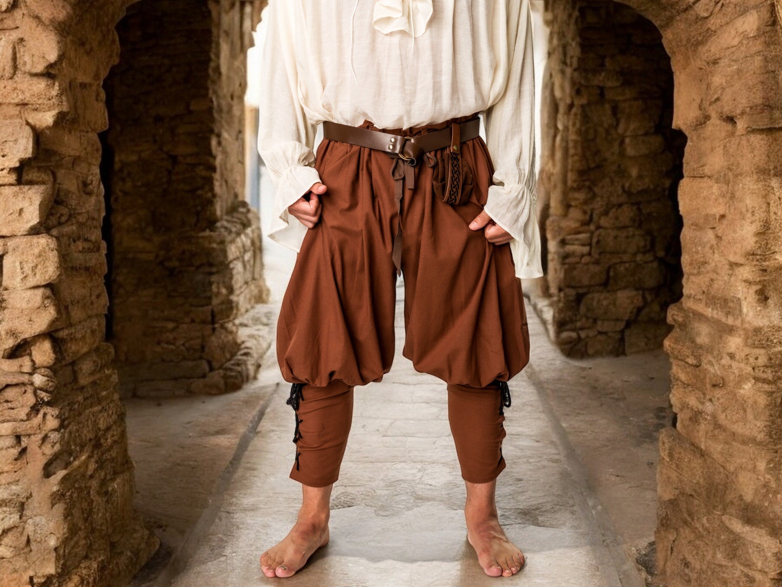 Linen Medieval Pants,renaissance Trousers, Viking Pants, Puffy Pants ...