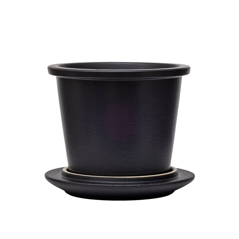 Stylish 3-piece Ceramic Black Cup With Mint Glossy Contrasting Interior ...