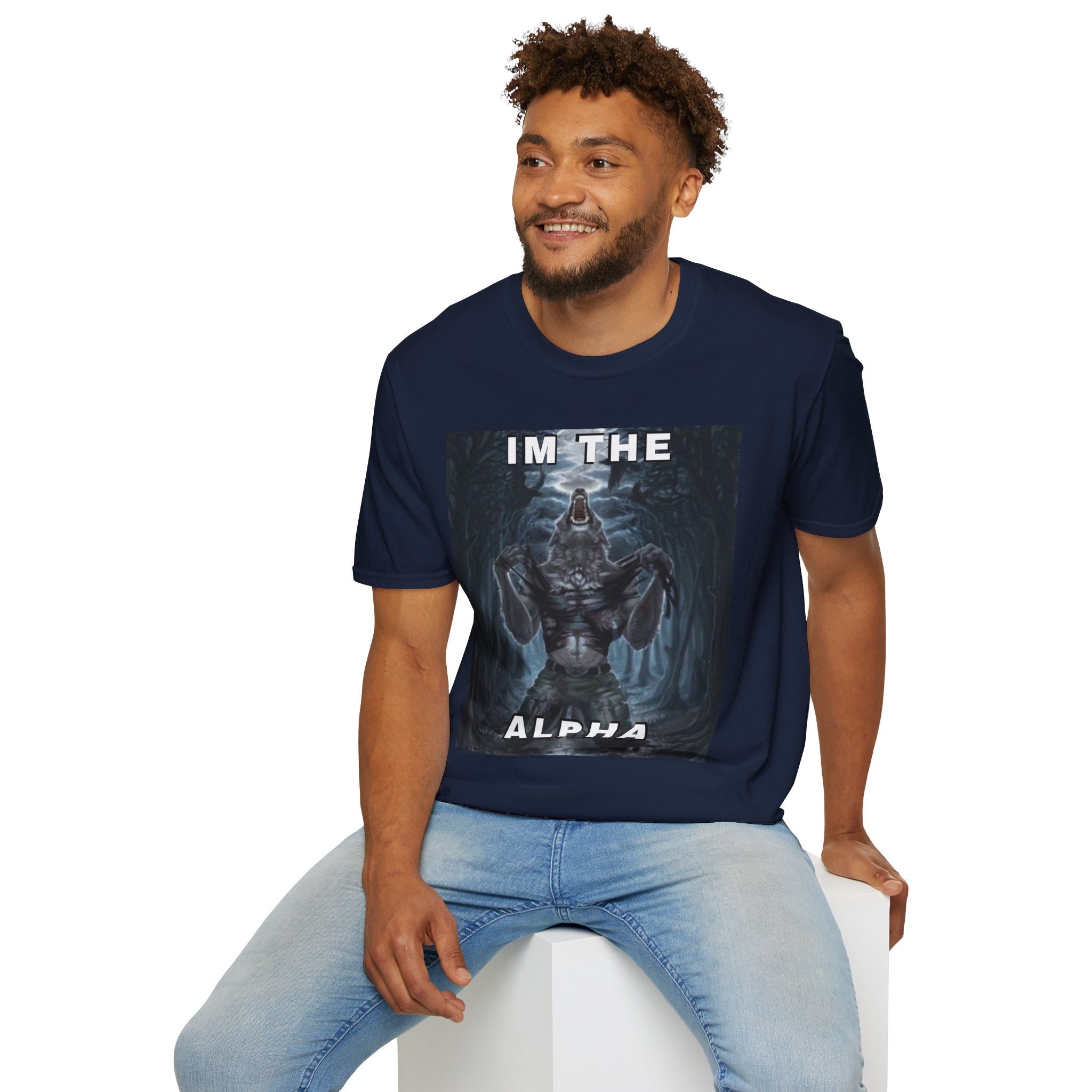 Unisex Alpha Beast Mode Warrior Graphic Tee Bold Wolf Pack Leadership T ...