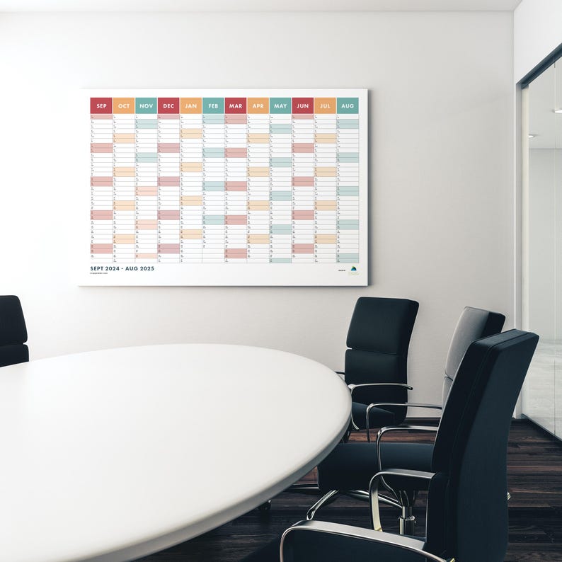 Back to School 2024-2025 Printable Wall Calendar Academic Year Planner ...