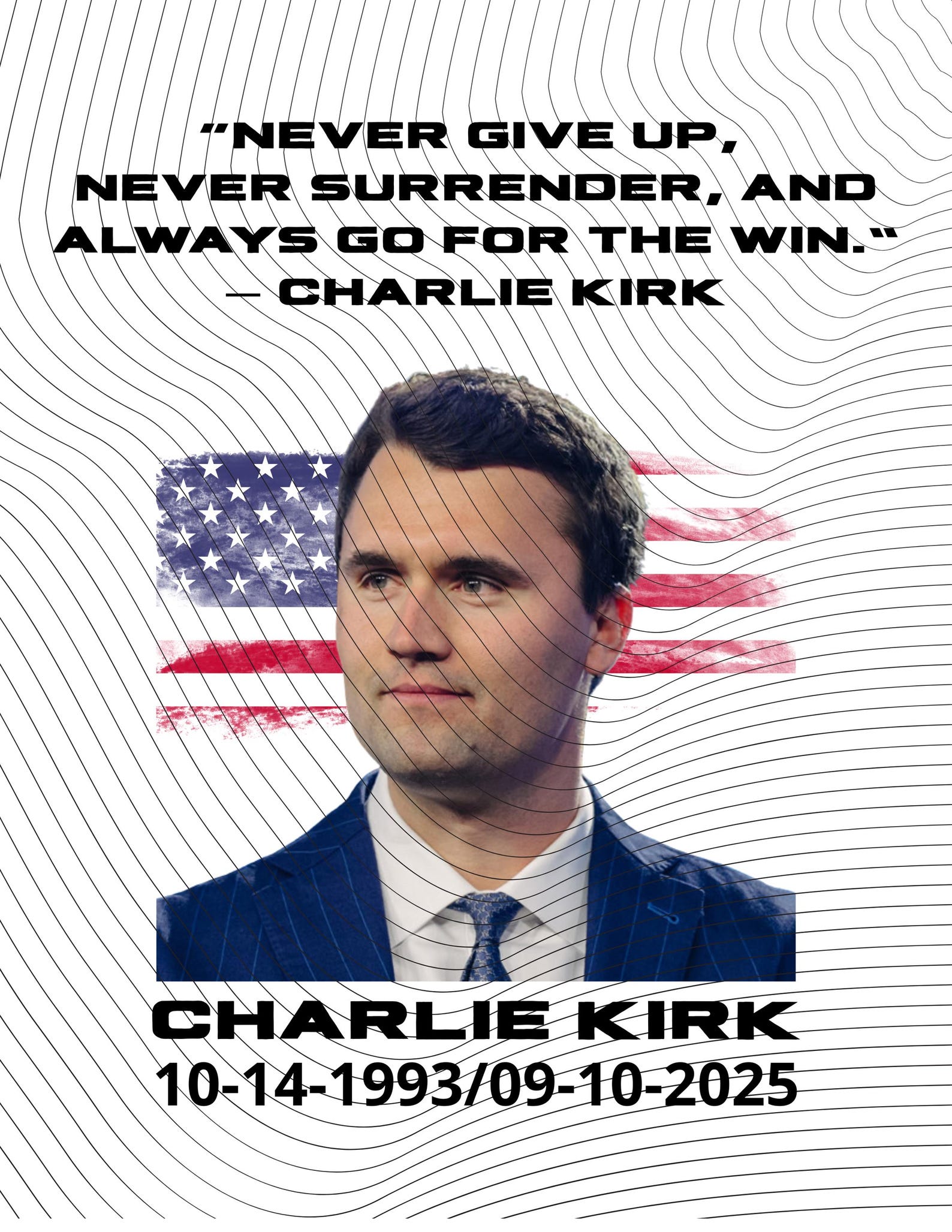 Charlie Kirk Memorial PNG | in Loving Memory Sublimation Design ...