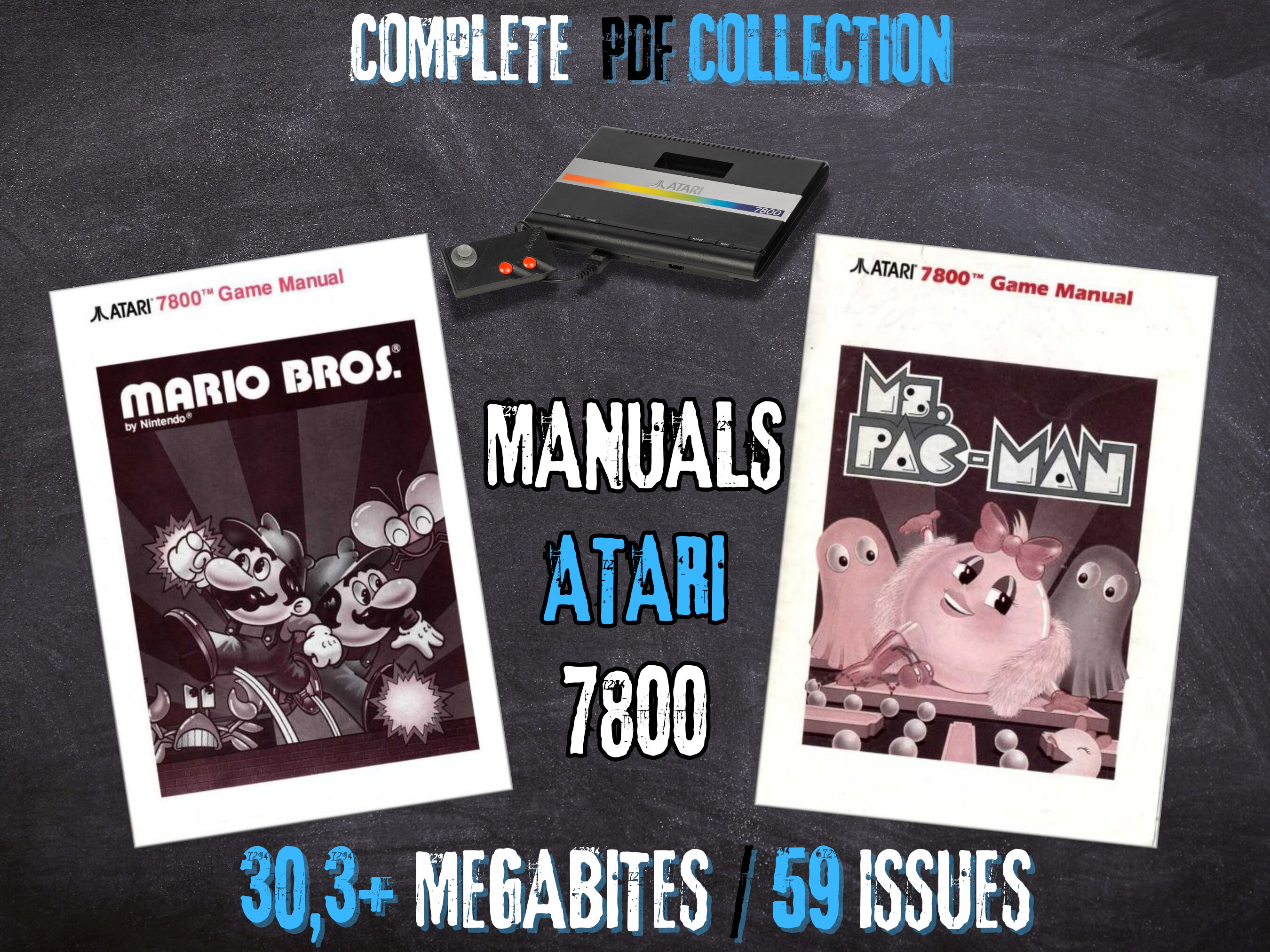 Atari 7800 Manuals Complete Collection for You, 30,3 Megabites / 59 ...