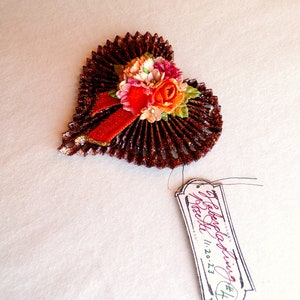 Burnt Orange Magenta Apricot Pink Millinery Roses Flowers Handmade ...