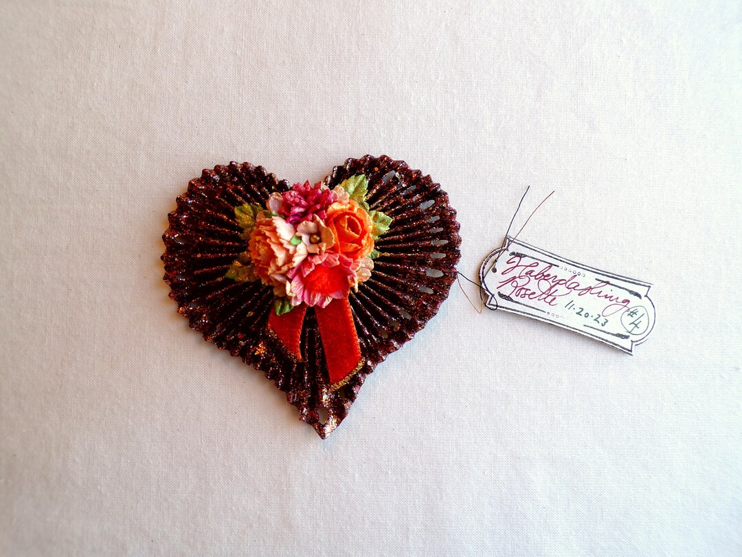 Burnt Orange Magenta Apricot Pink Millinery Roses Flowers Handmade ...