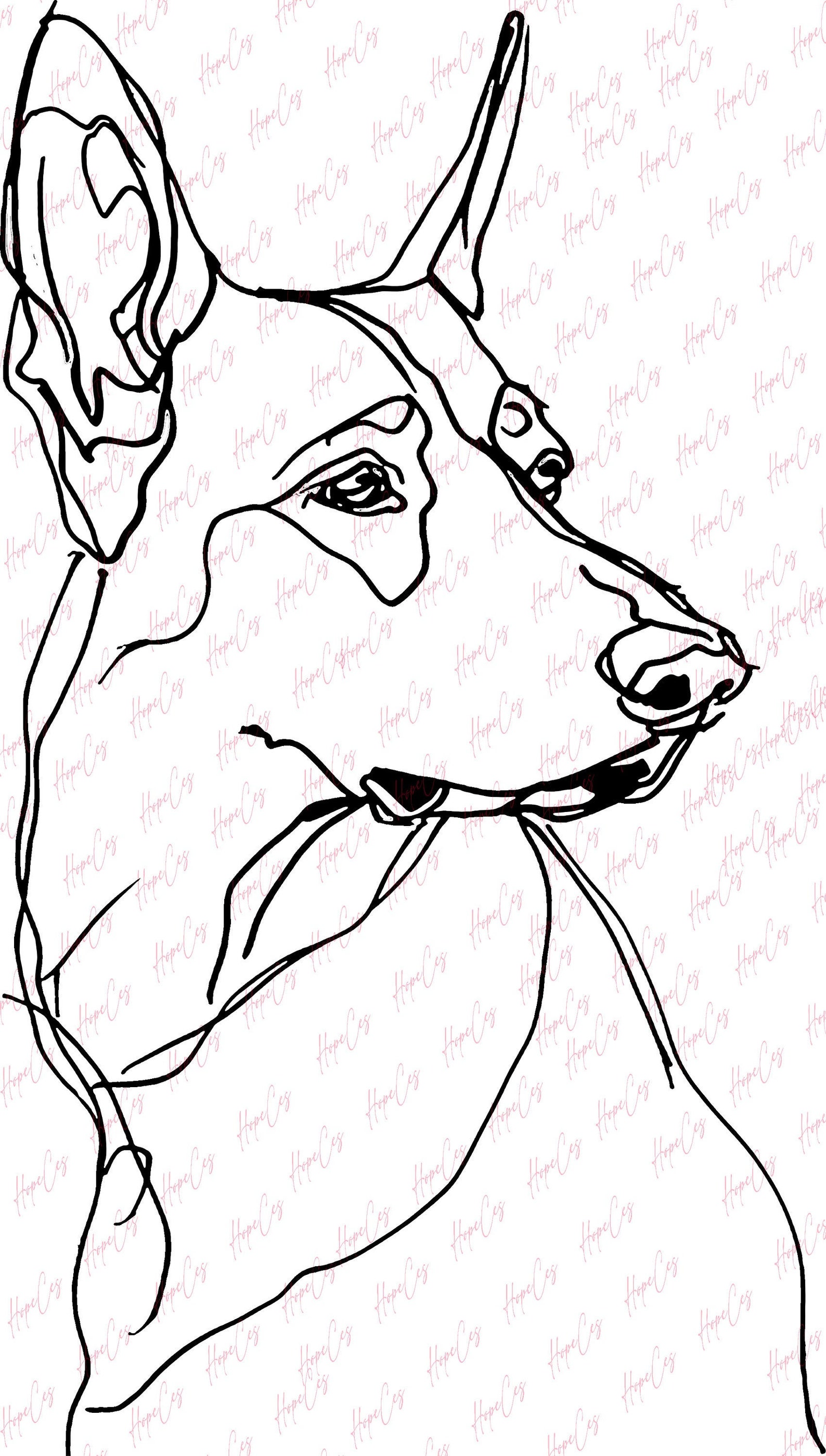One Line Drawing German Shepherd PNG, Dog Portrait Svg, Pet Dog Svg ...