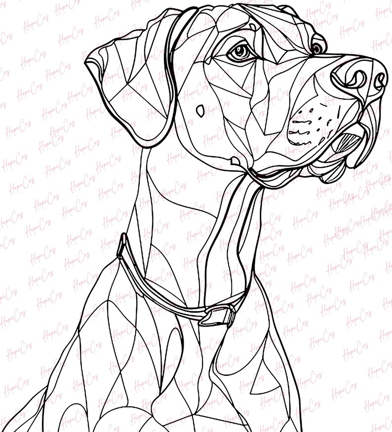 One Line Drawing Great Dane PNG, Dog Portrait Svg, Pet Dog Svg, Instant ...