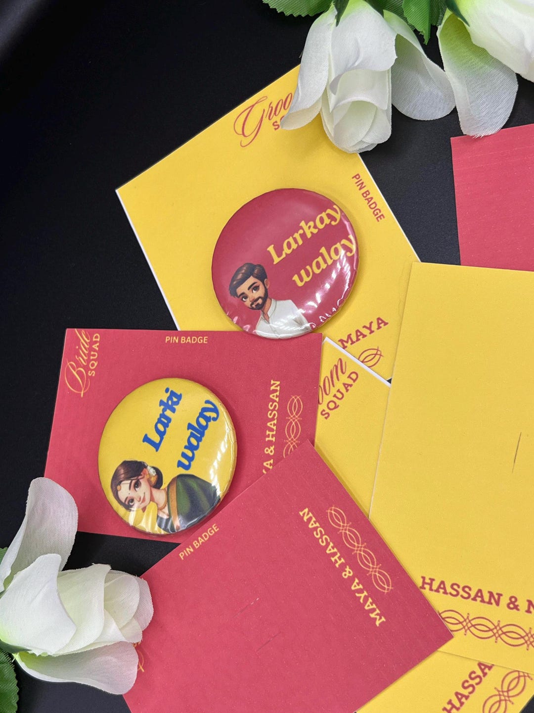 Mehndi,dholki, Mayoon Badges Bride and Groom. - Etsy