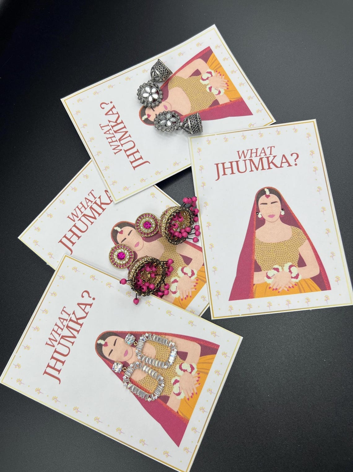Dholki, Mayoon , Mehndi, Haldi, Jewellery Favours Card. - Etsy UK