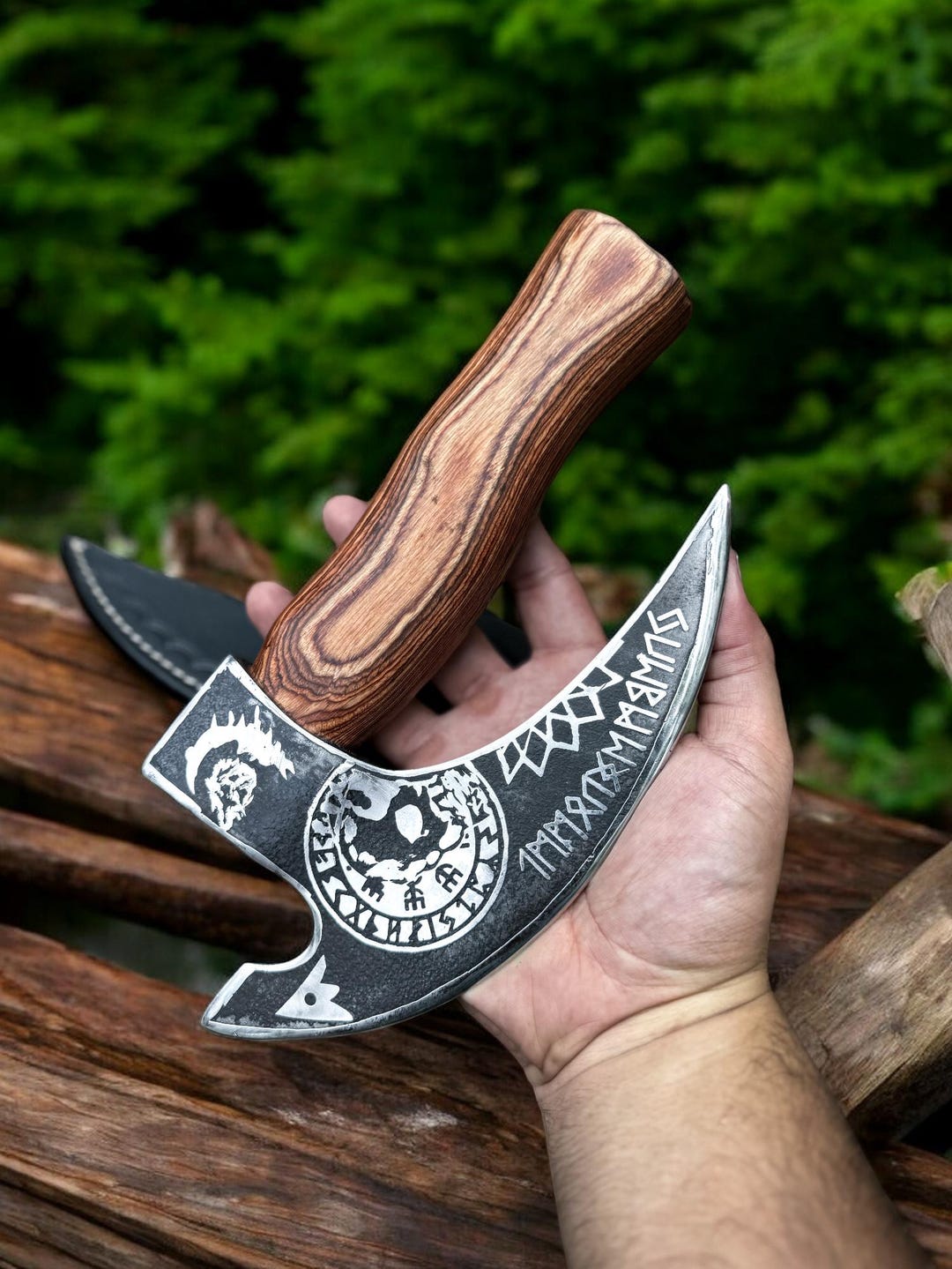 Hand Forged Pizza Cutter Axe, Viking Pizza Axe With Sheath, Original ...