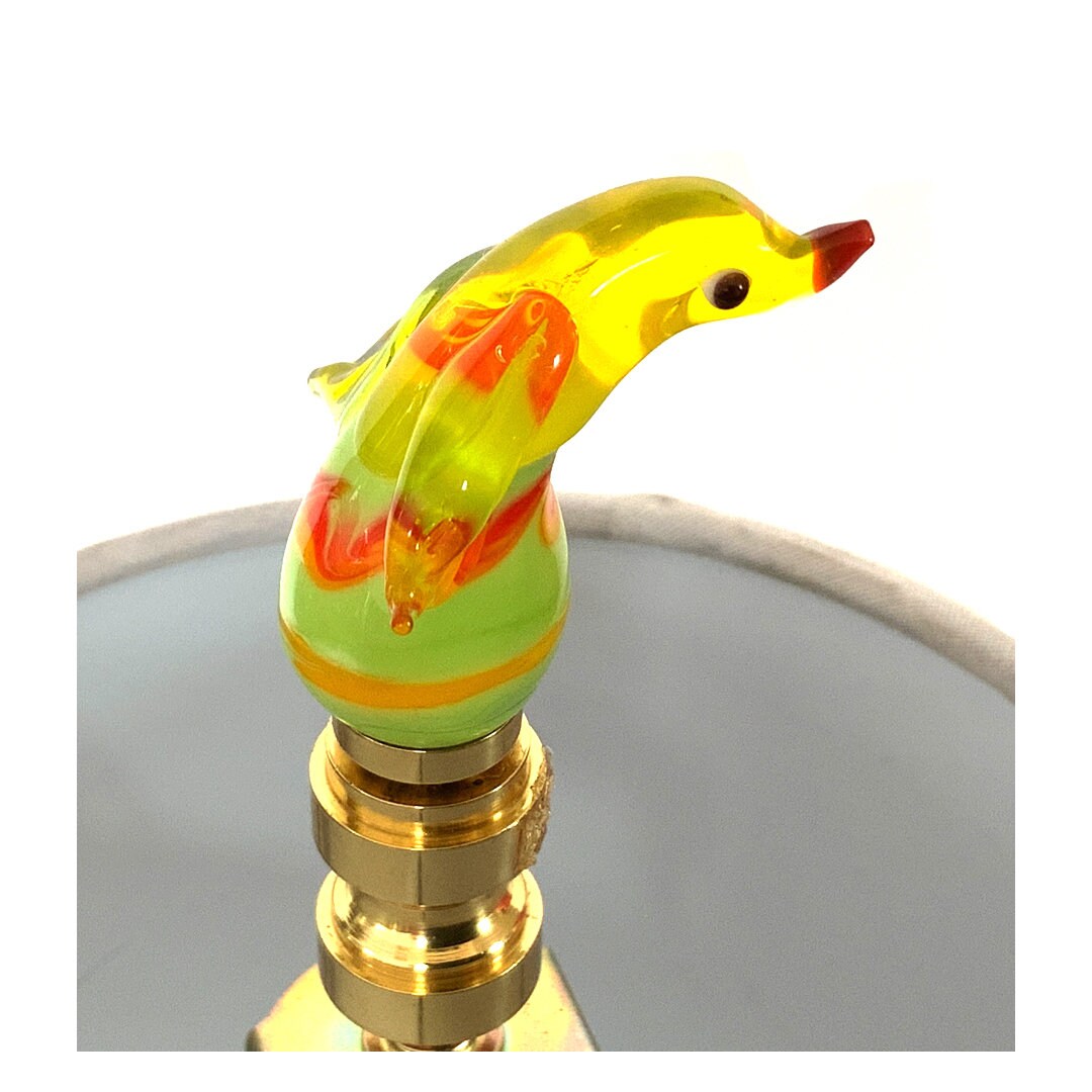 Finial | Venetian Glass Bird Lamp Finial | Brass or Nickel Finial ...