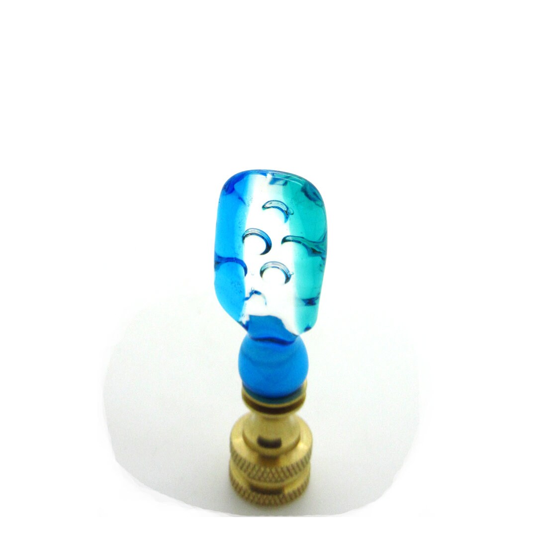 FINIAL Handmade Aqua Blue Sea Green Venetian Glass and - Etsy