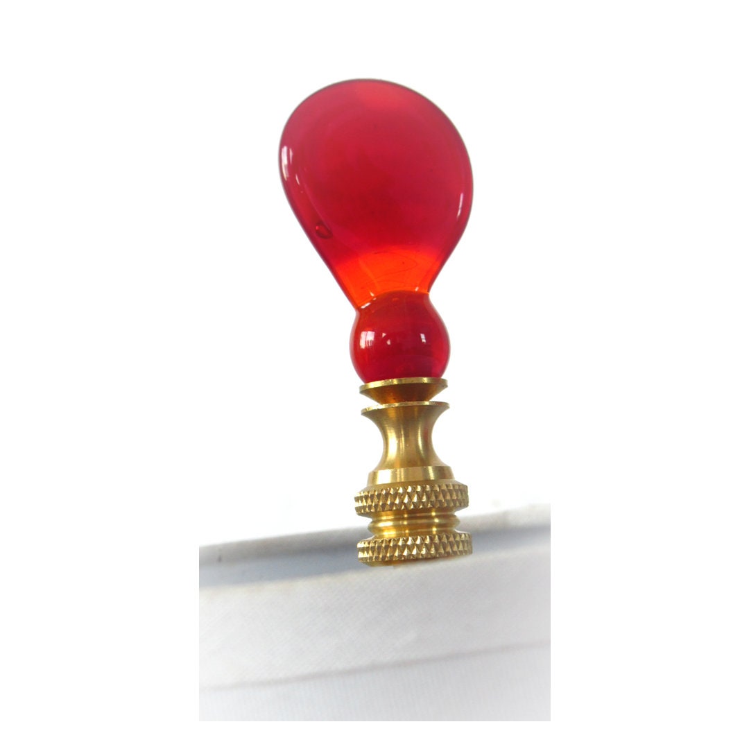Finials Venetian Glass Lamp Finials Colorful Glass, Red, Yellow, Blue ...
