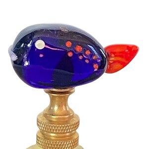 Finials for Lamp Shades - Handmade Glass Fish Lamp Finials -cobalt Blue ...