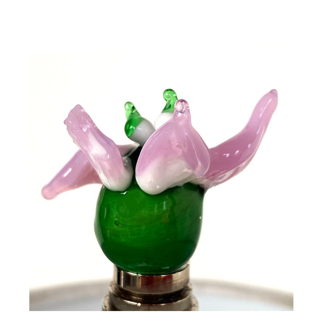 FINIALS Handmade Venetian Glass Flower Lamp Finial Pink and - Etsy UK