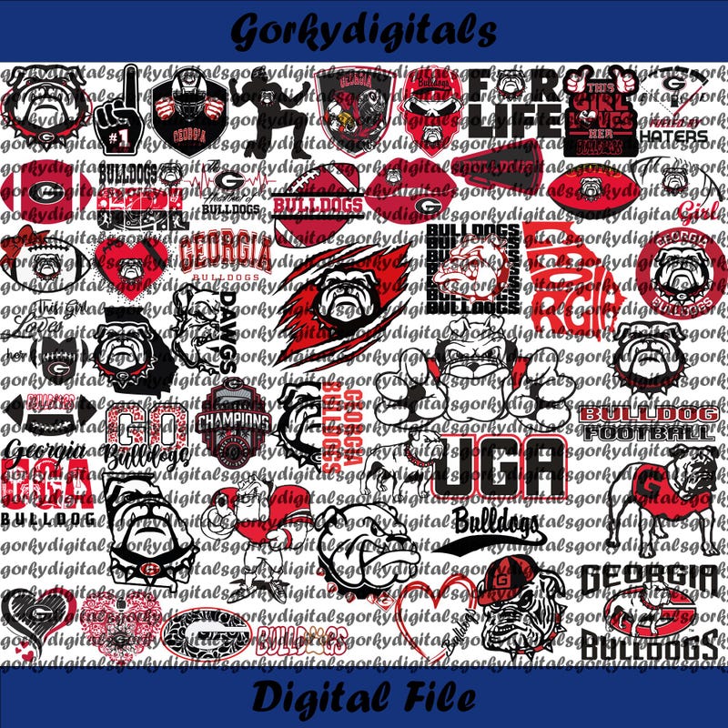Georgia Bulldog Svg - Etsy