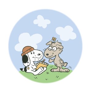 Personalized Portrait Peanut's Style | Custom Couple or Friends Digital ...