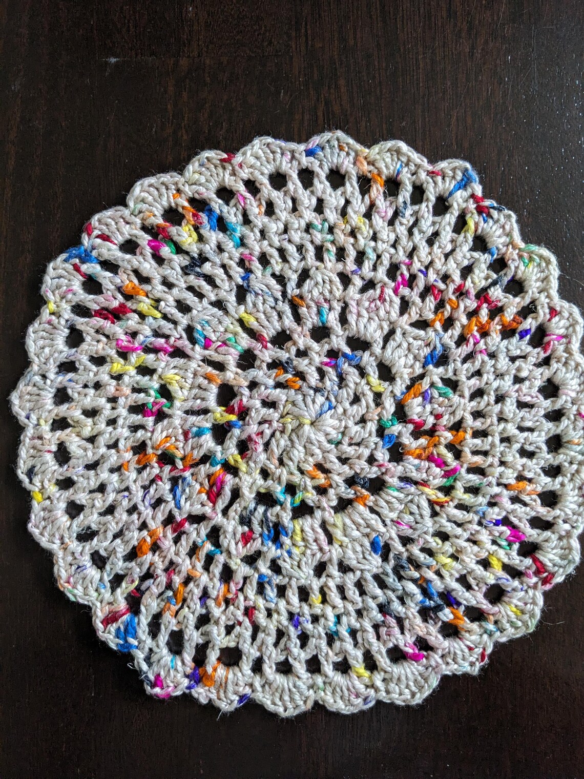 Colorful Crochet Doily - Etsy