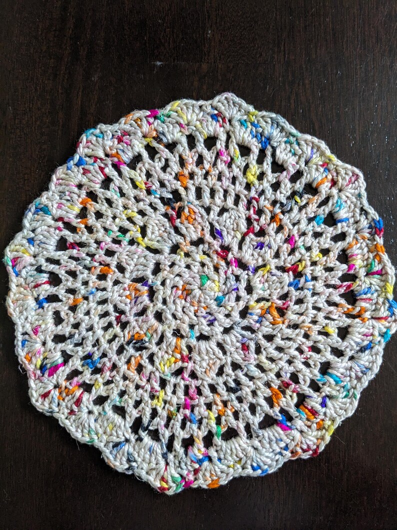 Colorful Crochet Doily - Etsy