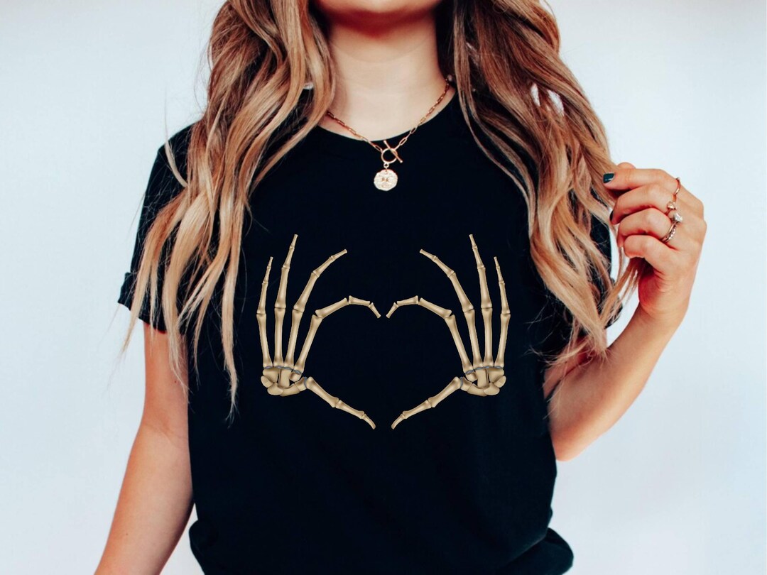 Skeleton Hands Heart Shirt, Skeleton Hand Shirt, Skeleton Heart Hands ...