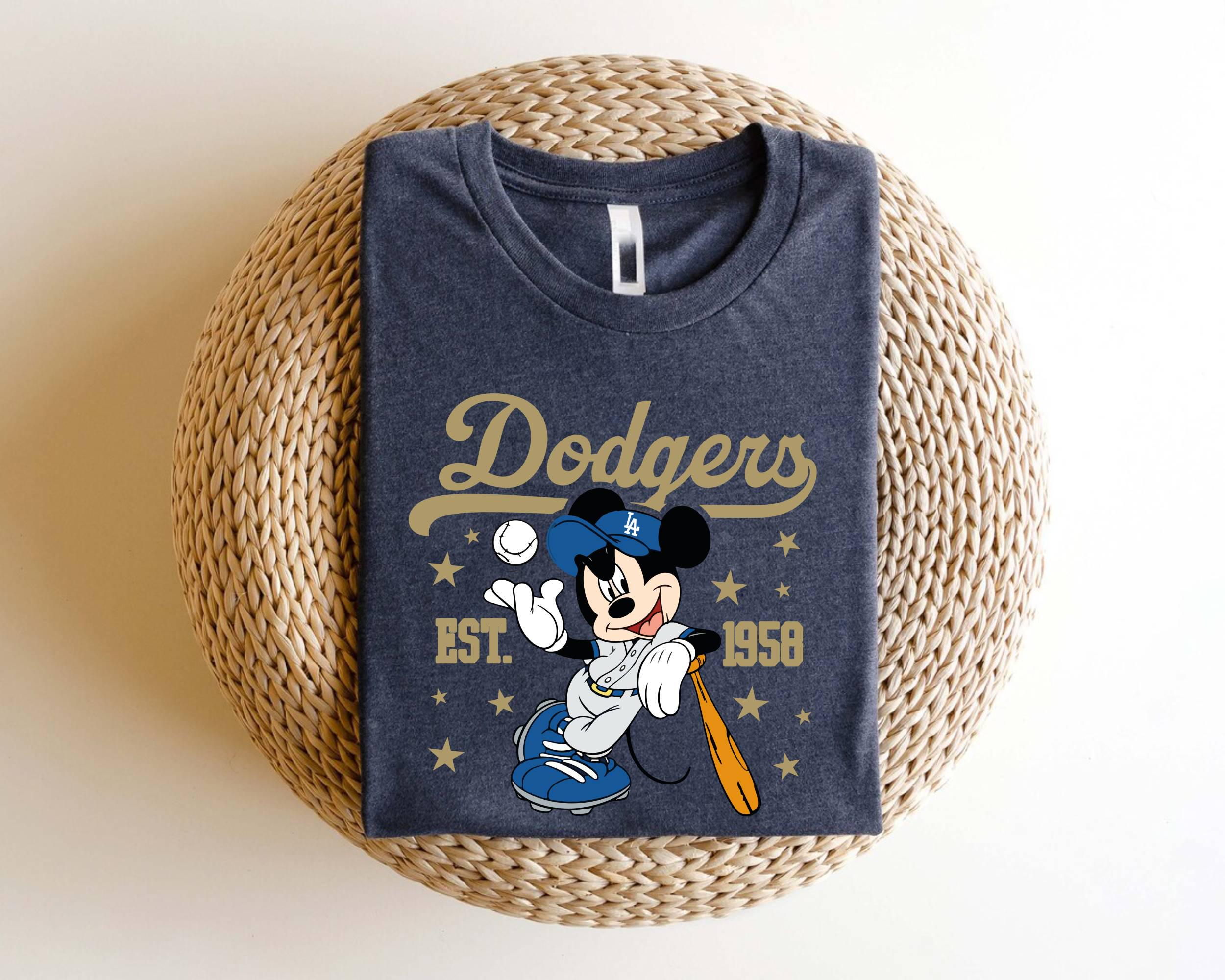 Mickey Mouse Dodgers 1958 Baseball Sweatshirt,mickey Baseball Sweat ...