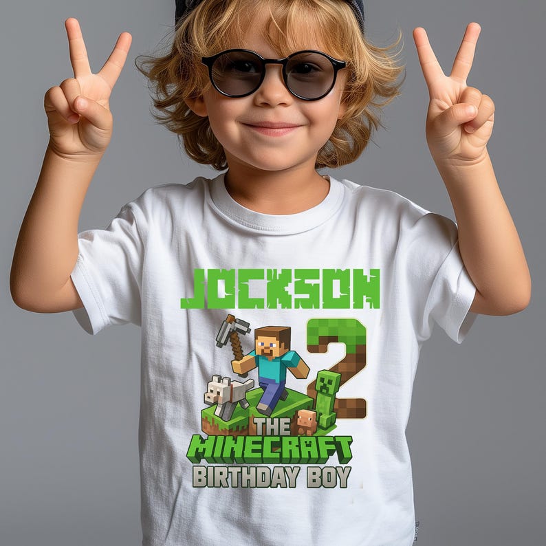 Custom Minec Family Birthday Boy Shirt,mine Craft Family Matching ...