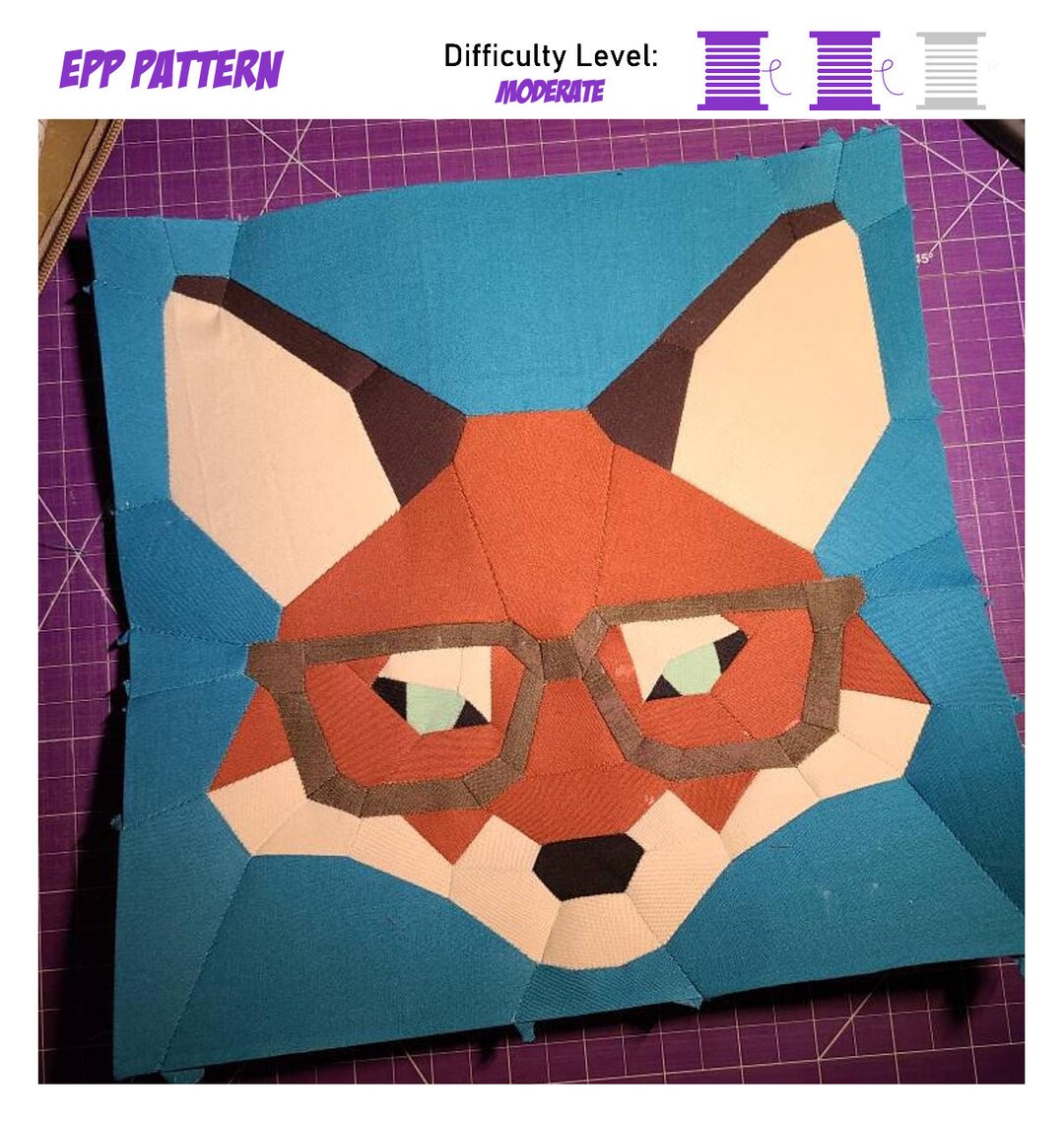Geeky Fox DIY English Paper Piecing Sewing Pattern Hipster - Etsy