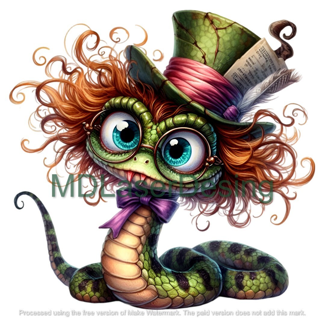 Snake Clipart, Funny Reptile Clipart, 12 PNG Cute Animal Comics Crazy ...
