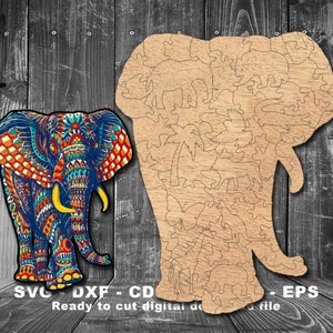 Animal Jigsaw Puzzle SVG Bundle: Laser Cut Files (digital Download) - Etsy