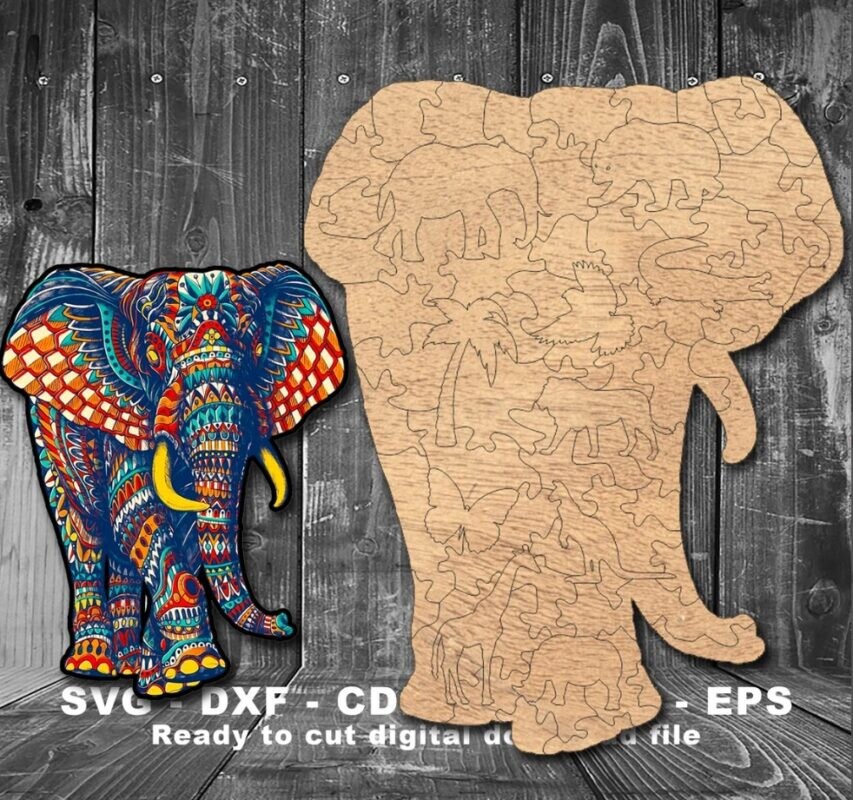 Animal Jigsaw Puzzle SVG Bundle: Laser Cut Files (digital Download) - Etsy