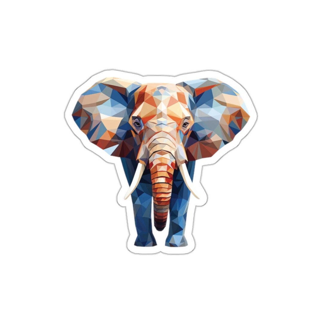 Origami Elephant | Sticker - Etsy