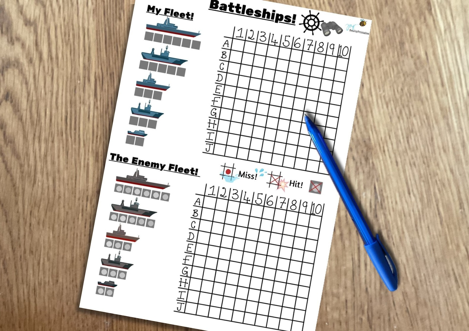 Battleships Games, Battleships Printable Paper Game, Battleships Board ...