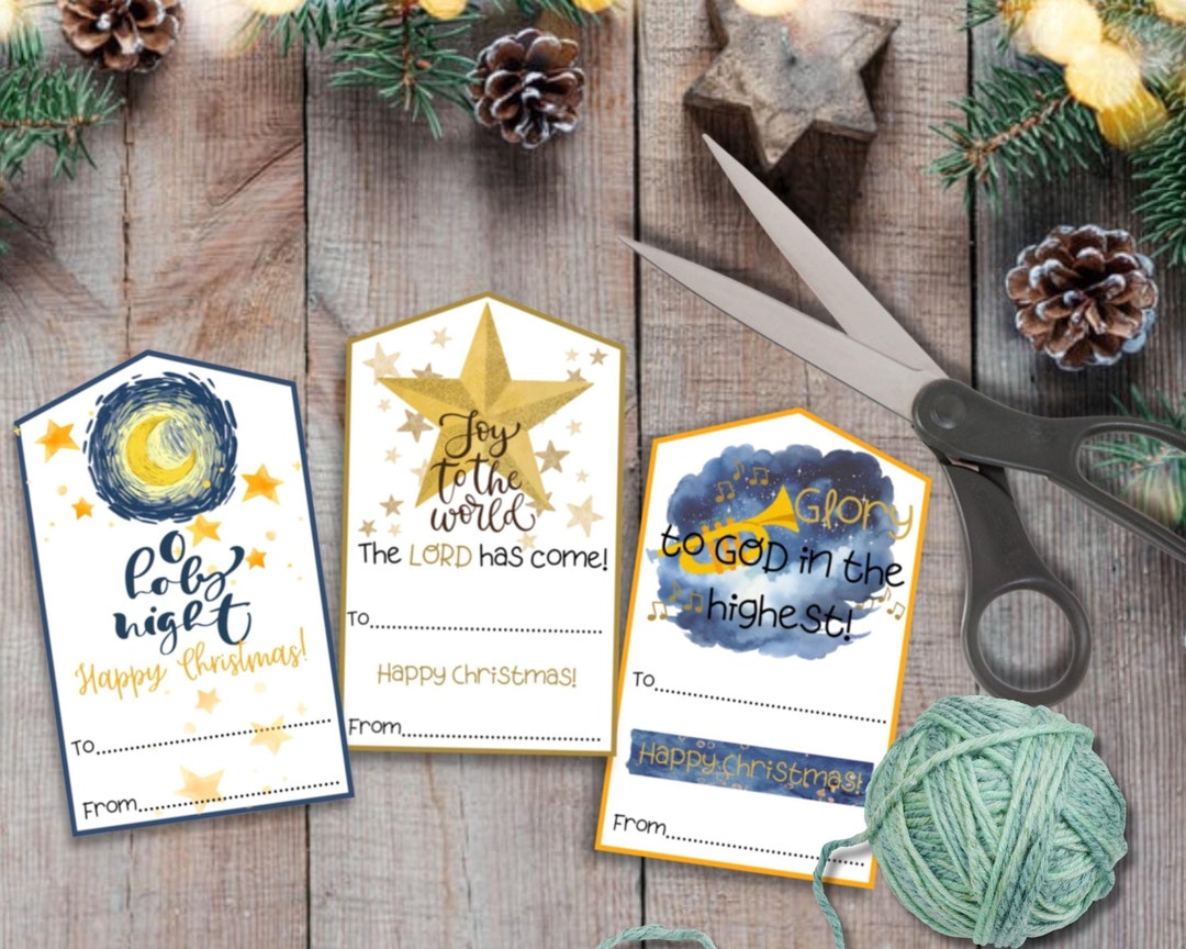 Christian Christmas Gift Tags. Beautiful and Unique Designs. Faith ...