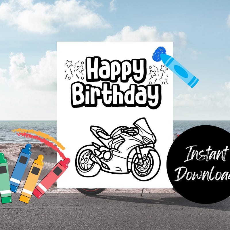 Motorcycle Birthday - Etsy