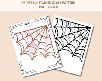 Spider Web Stained Glass Pattern - Etsy