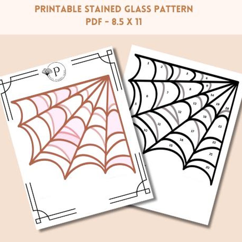 Spider Web Stained Glass - Etsy