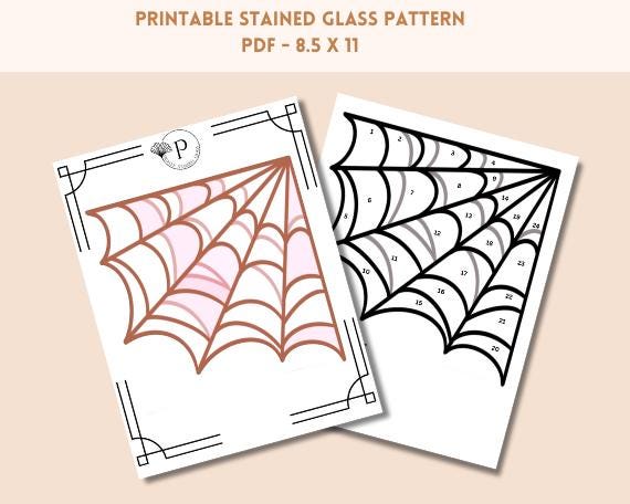 Spider Web - Stained Glass Pattern - Etsy