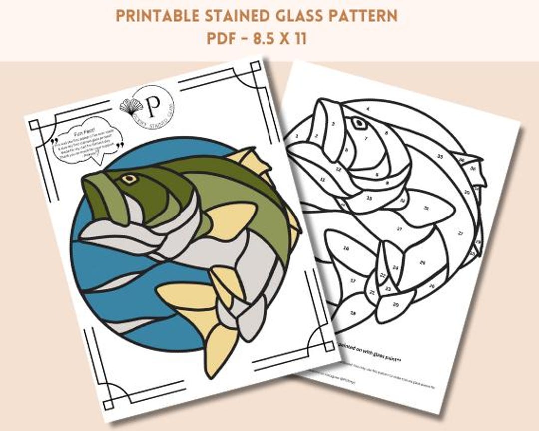 Bass Stained Glass Pattern - Etsy