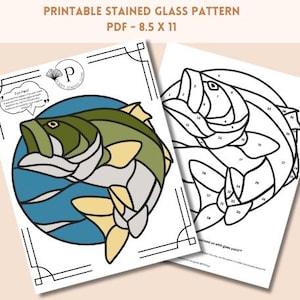 Bass Stained Glass Pattern - Etsy