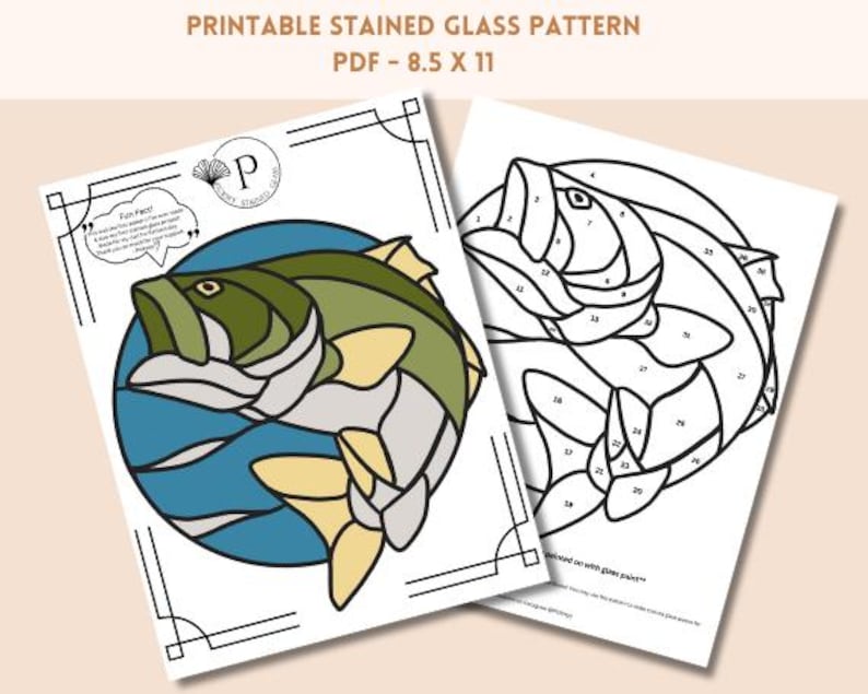 Bass Stained Glass Pattern - Etsy