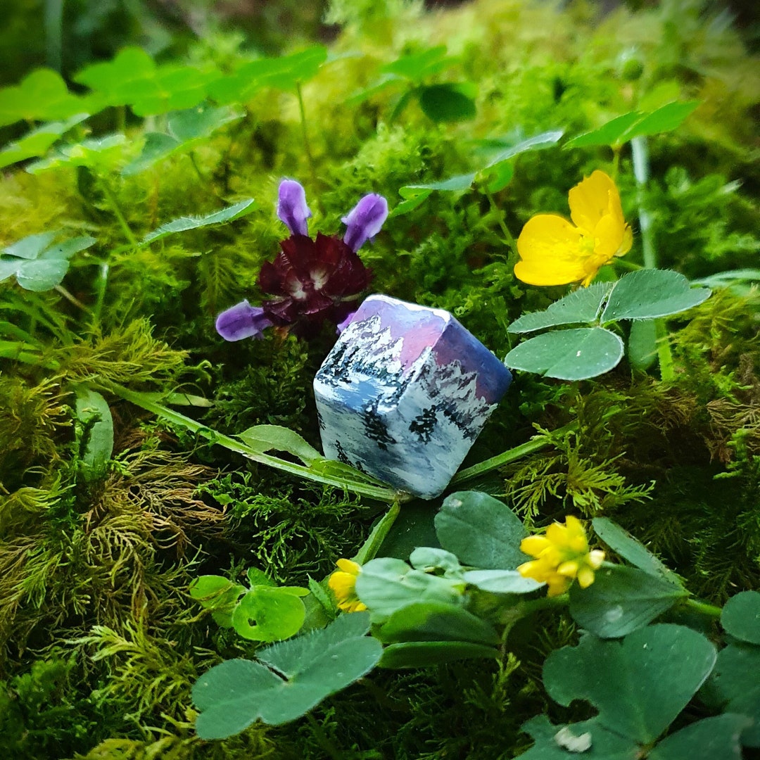 Micro Painting, Artisan Keycaps, Snow Mountains, Hand-painted Keycap ...