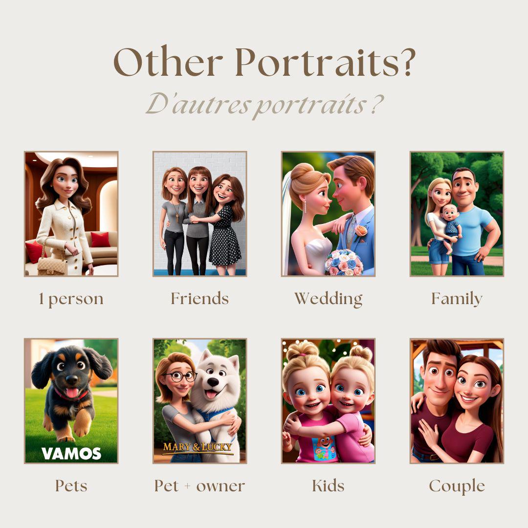Personalized Couple Portrait, Cartoon Portrait From Photo, Custom ...